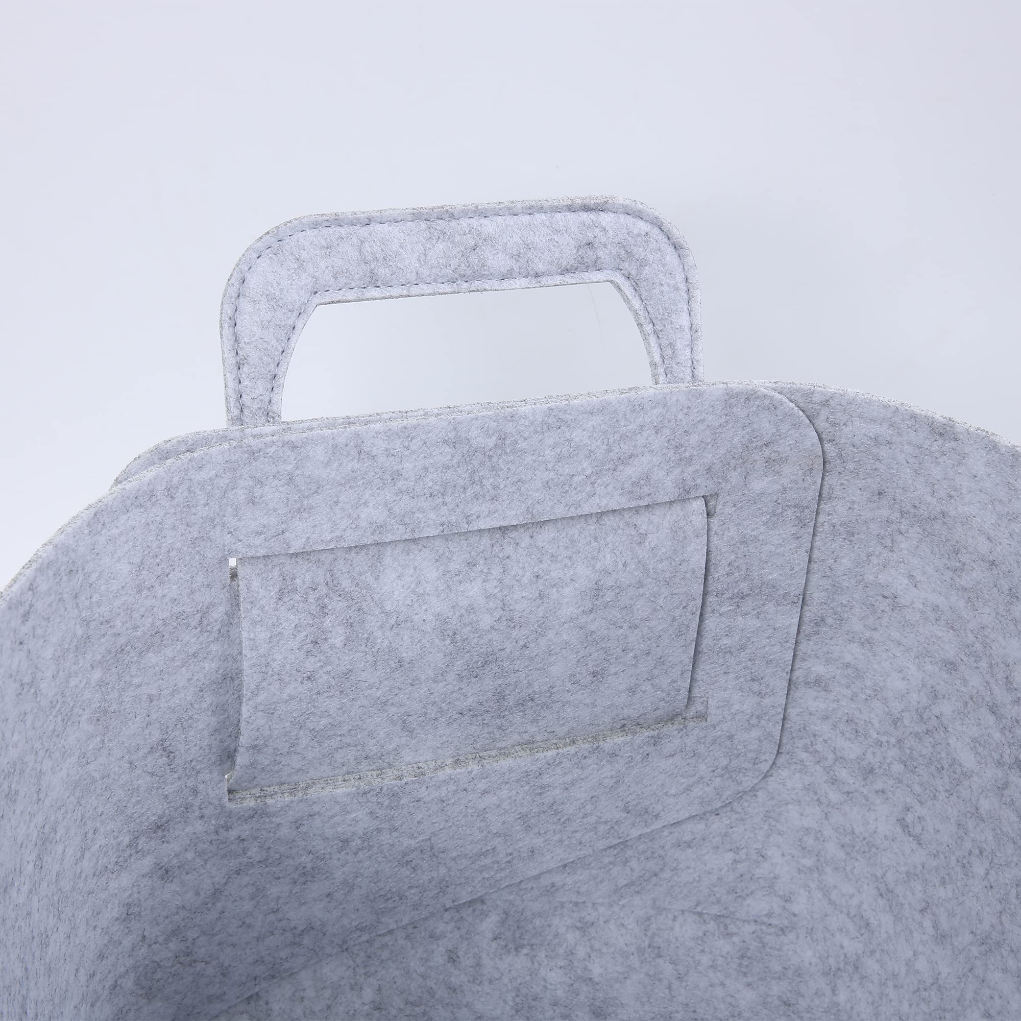 Foldable Felt Storage Bin Basket with Handles Collapsible Fabric Cube Organizer for Nursery,Office,Bedroom,Baby-Clothes Toys Blanket Organizing