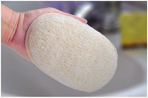 2Pcs Bath Ball,Bath Cotton, 100% Natural Loofah Chamfer, Deep Cleansing Bath Loofah Sponge Body Detergent