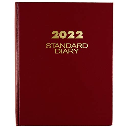 2022 Diary by AT-A-GLANCE, Standard Daily Diary, 7-1/2" x 9-1/2", Medium, Red (SD37413)