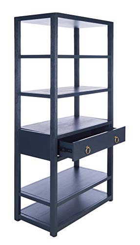 Safavieh Home Collection Johni Navy and Gold 5-Shelf Storage Etagere