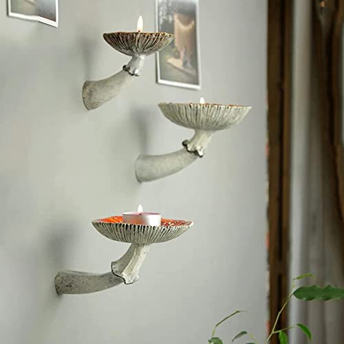 Floating Living Room Mushrooms Shelf Resin Hanging Bathroom More Mounted Shelf Shelves Rustic for Bedroom Wall Floating Crafts and Decoration Kitchen,Dining & Bar