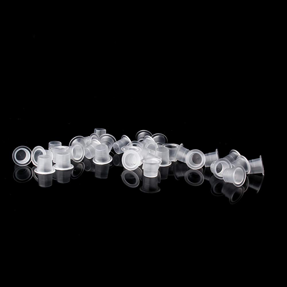 Disposable Tattoo Ink Cups-Small 100pcs Plastic Disposable Tattoo Ink Cups For Tattoo Permanent Makeup Container Cap Tattoo Accessory,Tattoo Ink,Tattoo Supplies,Tattoo Kits(#9mm—100pcs)