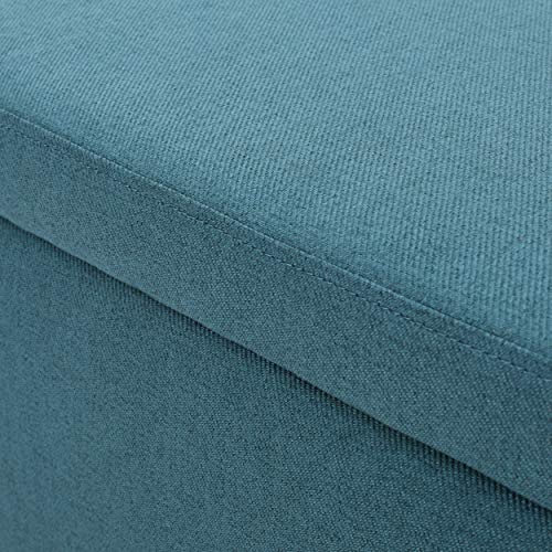 Christopher Knight Home Cleo Fabric Storage Ottoman, Dark Teal