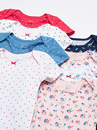 Carter's baby girls 8-pack Short-sleeve Bodysuits Bodysuit, Floral Dot, 3 Months US