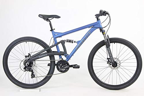 2024 Gravity FSX 27.5 LTD Dual Suspension 21 Speed Mountain Bike (Matt Black, 15 inch = Small fits* 5'6" to 5'9")