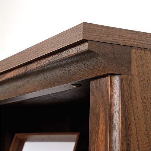 Sauder Misc Storage Engineered Wood Tall Wood Bookcase in Grand Walnut