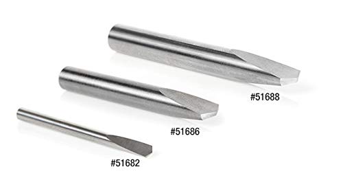 Amana Tool - 51689 CNC Solid Carbide 118° Pt. Spade Drill 3/8 Dia x 1 x 3/8 Shank