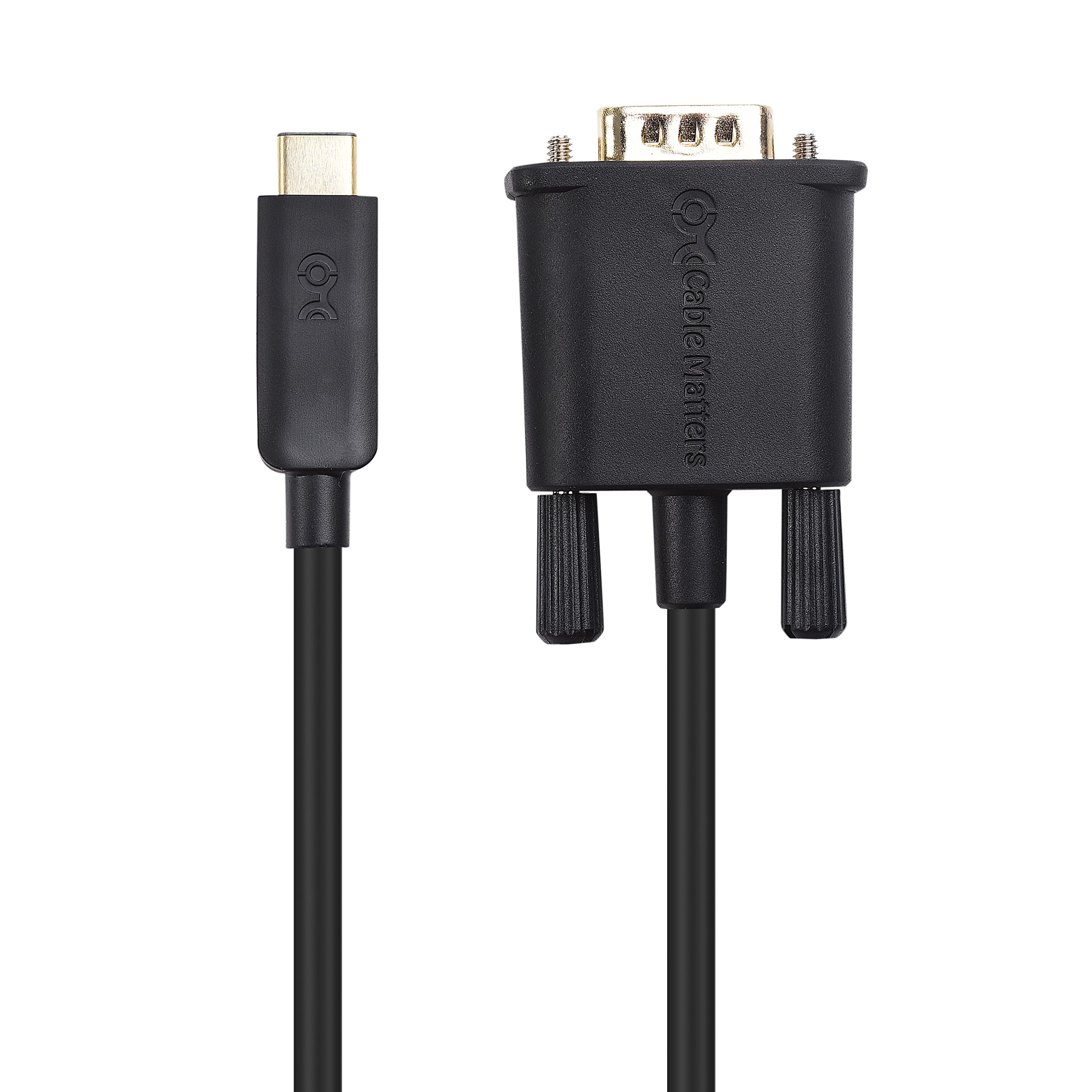 Cable Matters USB C to VGA Cable (USB-C to VGA Cable) 6 ft - Thunderbolt 4 / USB4 / Thunderbolt 3 Port Compatible with MacBook Pro, Dell XPS 13, 15, HP Spectre x360, Surface Pro, Yoga 910 and More