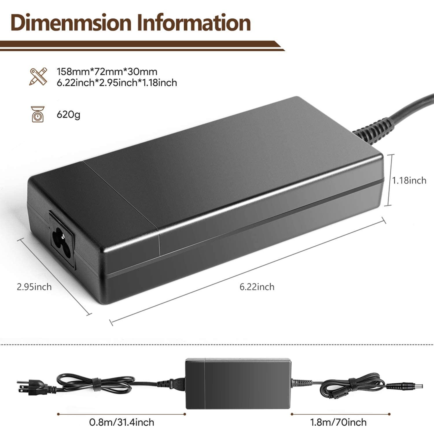 for Drobo Power Supply, TAIFU AC Adapter Charger for 12V 150W Drobo DroboFS S 5D 5Dt 5N 5N2 5C 5D3 5-Bay 4 Bay Storage Array Network Storage DR-5X-1P11 DAS Hard Disk Drive HDD NAS Charger Heavy Duty