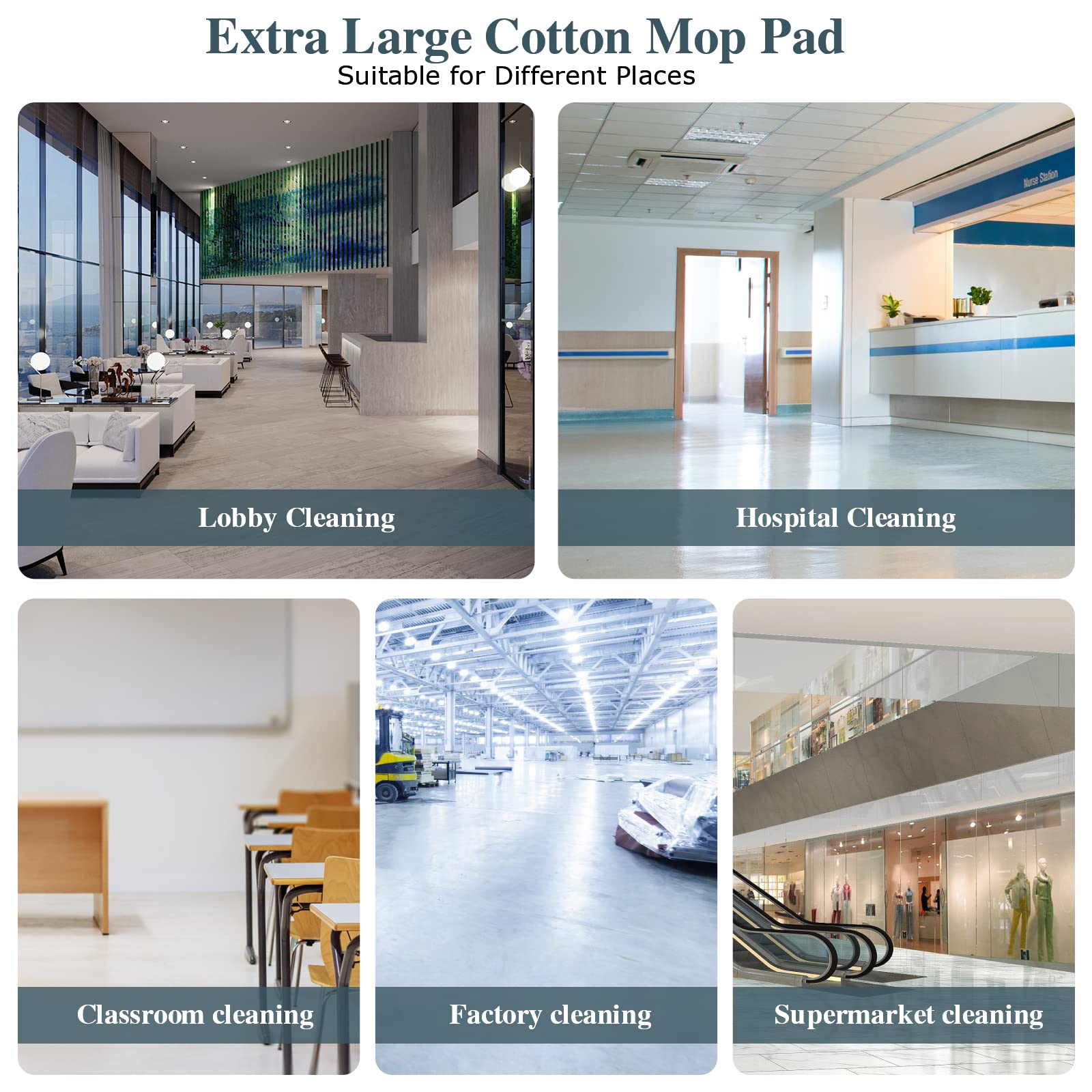42" Dust Mops for Floor Cleaning,Industrial Dust Mop with 2 Mop Pads,Microfiber Wet Dry Mop,Commercial Dust Mop for Hardwood Floors,Tiles,Marble Floors