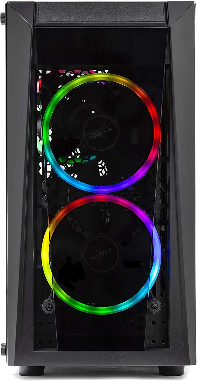 SkyTech Blaze II Gaming Computer PC Desktop - Ryzen 5 3600 6-Core 3.6GHz, GTX 1660 Ti 6G, 500G SSD, 8GB DDR4 3000, RGB, AC WiFi, Windows 10 Home 64-bit