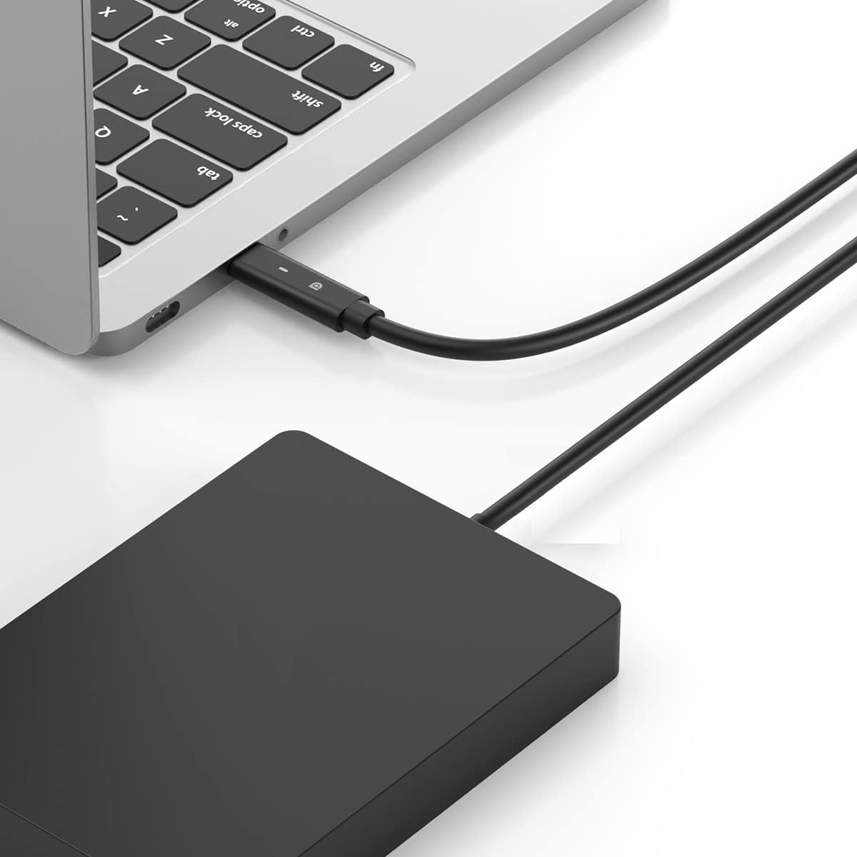 FKA 2.6 ft Black Male-to-Female USB Type C Thunderbolt Dock Cable for Dell TB15 TB16 Docking Station, 24 Pins, Data Transfer