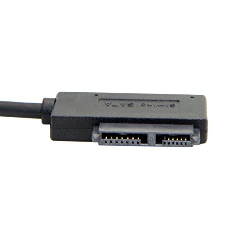 cablecc USB 3.0 to 7+6 13pin Slimline Sata Adapter Cable for Laptop Cd DVD ROM Optical Drive