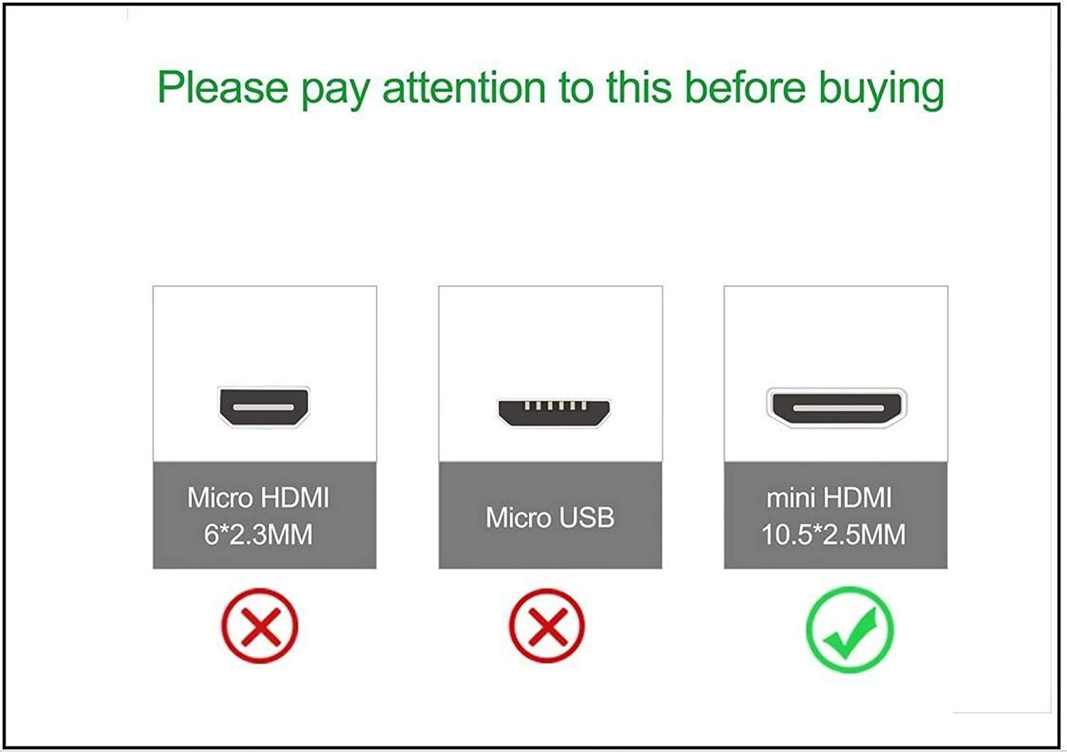 KAUPOONK Mini HDMI to HDMI, High Speed Mini HDMI to HDMI Cable for Camera(5ft)