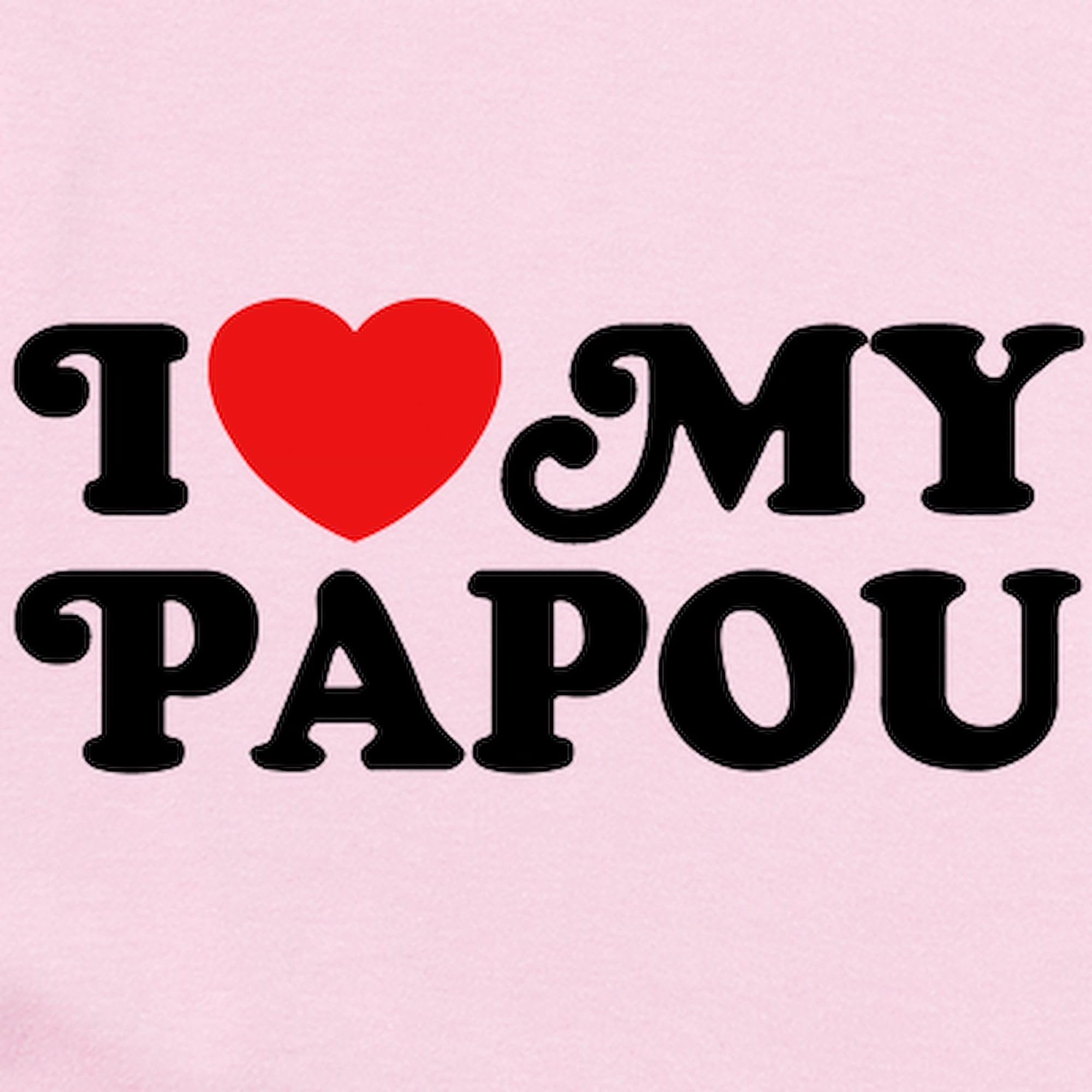 CafePress I Love My Papou Long Sleeve Infant Bodysuit Unisex Long Sleeve Baby Bodysuit Infant Romper Petal Pink