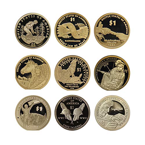 2009 S -2017 Native American Sacagawea Proof Dollar Run 9 Coin Set Gen Deep Cameo