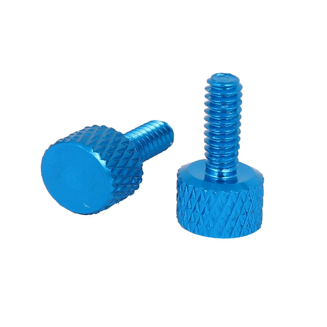 New Lon0167 Computer Graphics Featured Card Round Head reliable efficacy Knurled Thumb Screws Sky Blue 6#-32 10pcs(id:1bf 57 c1 209)