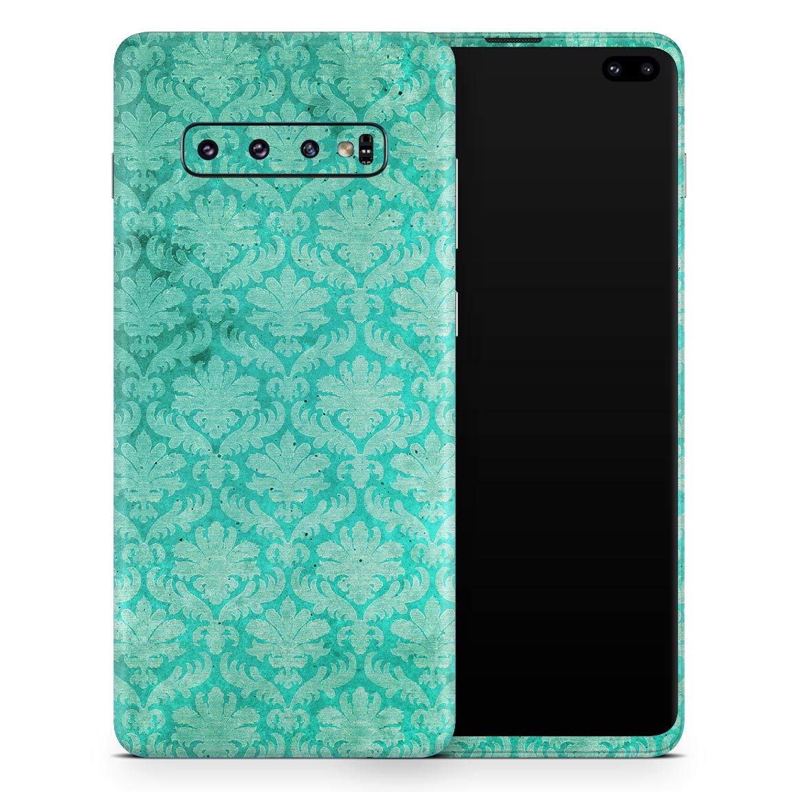 DesignSkinz Deep Teal Luxury Pattern Protective Vinyl Decal Wrap Skin Cover Compatible with The Samsung Galaxy S20 (Screen Trim & Back Glass Skin)