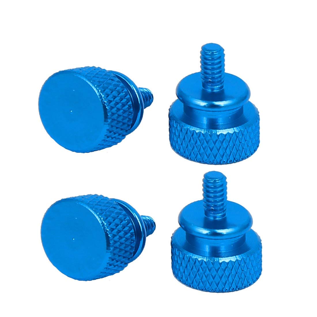 New Lon0167 Computer PC Featured Case Fully Threaded reliable efficacy Knurled Thumb Screws Sky Blue 6#-32 4pcs(id:5c9 93 71 445)