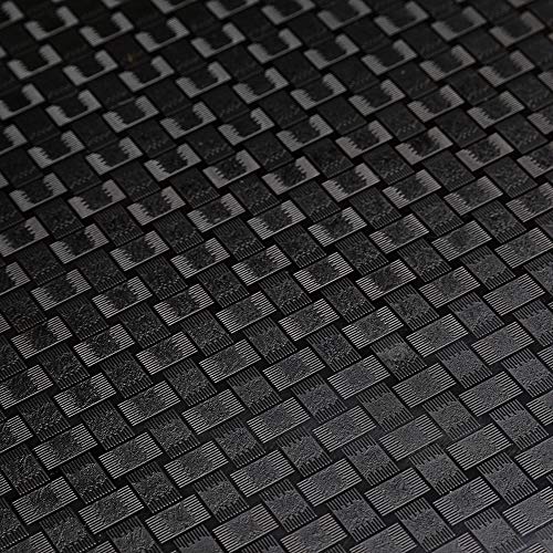 Eslite Plastic Fast Food Serving Tray,16.95 by 11.82-Inch,Set of 12 (Black)