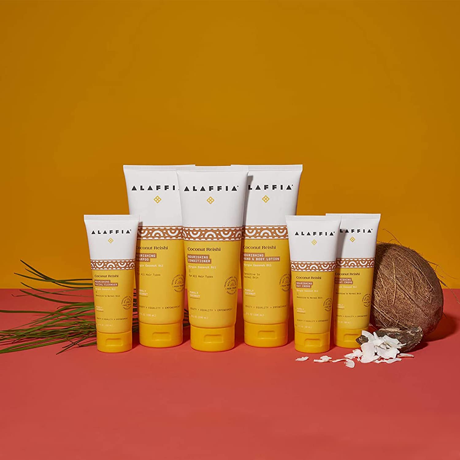 Alaffia Neem Turmeric Conditioner - Helps Restore and Protect Hair while Moisturizing the Scalp with Fair Trade Shea Butter, Tea Tree, Rosemary, Natural Mint, 8 fl oz Tube