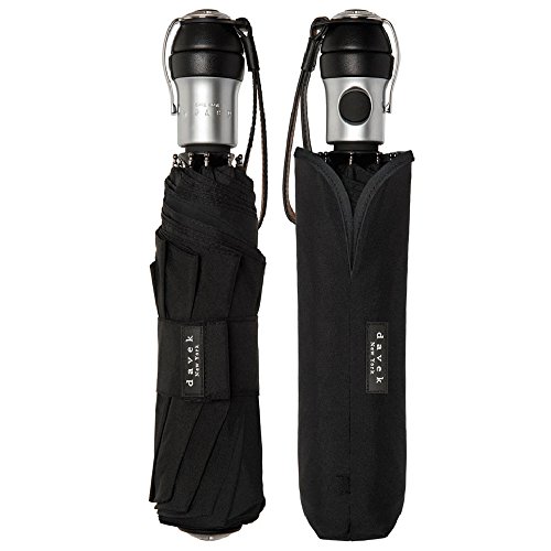 DAVEK SOLO UMBRELLA (Classic Black) - Quality Windproof Travel Umbrella with Automatic Open
