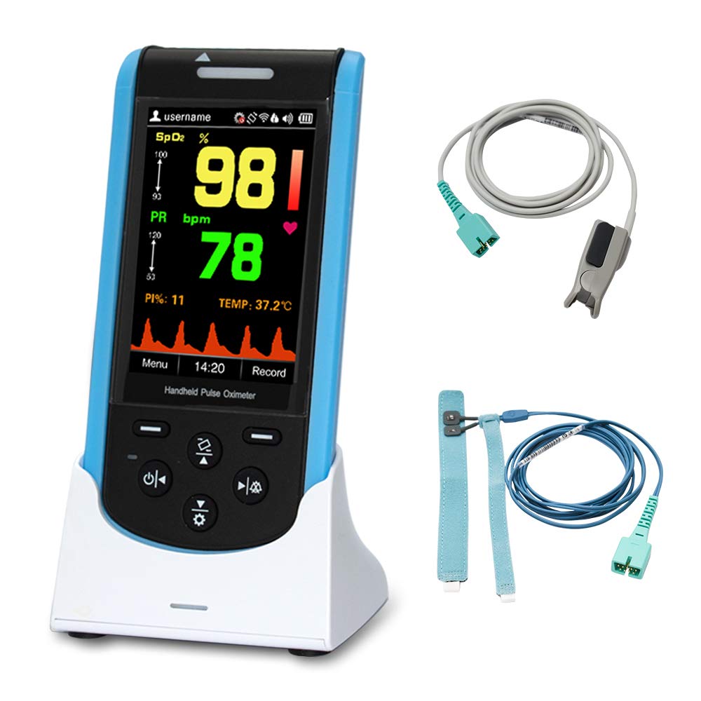 Viatom Handheld Pulse Oximeter for Adults, Up to 580 Hours of Storage Data Accurate SpO2 & Pulse Rate