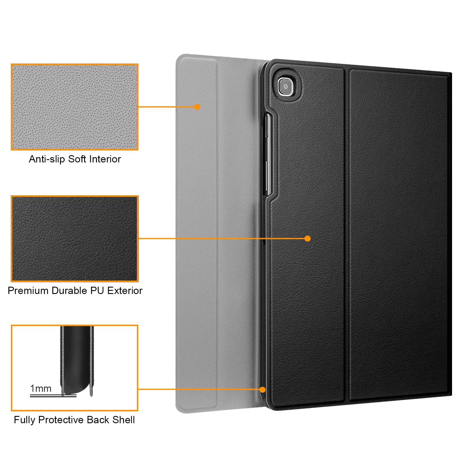 FINTIE Keyboard Case for Samsung Galaxy Tab S5e 10.5 2019 Model SM-T720/T725/T727, Slim Stand Cover w/Detachable Wireless Bluetooth Keyboard, Black
