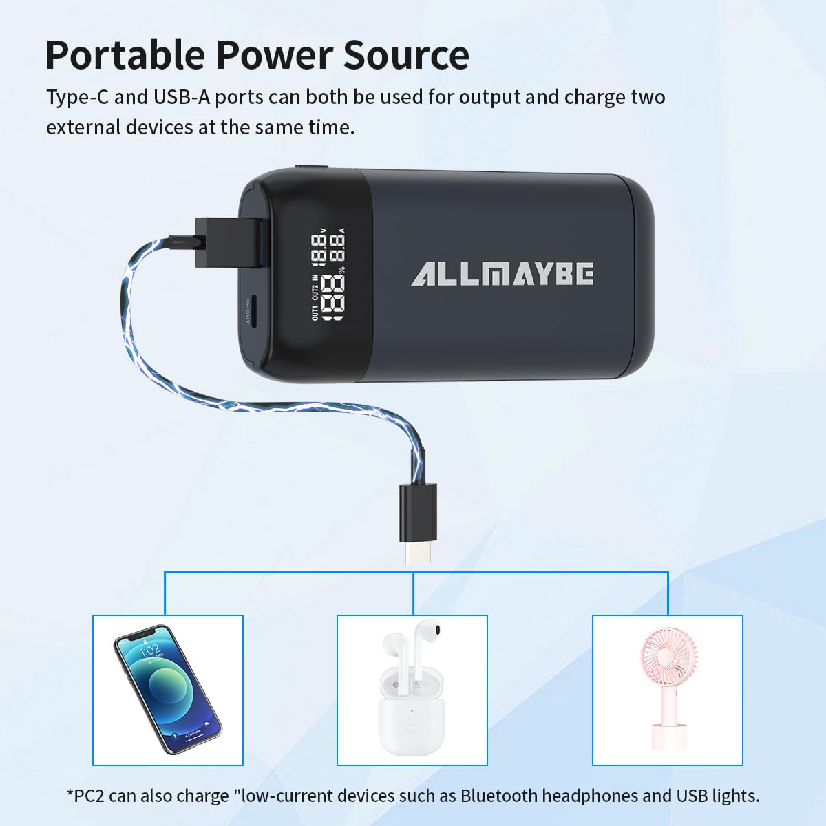 XTAR PB2S Upgraded Version Type-C Dual-Role Fast Charger,Portable LCD Universal 18650 Battery Charger for 3.7V/3.6V Li-ion Rechargeable Battery 18650 18700 20700 21700 Black (No Battery)