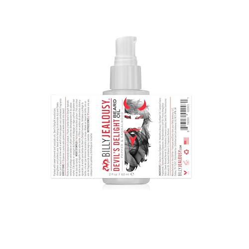 Billy Jealousy Beard Oil for Men, Weightless, Low Shine, and Hydrating Beard Moisturizer for Softer Hair, Helps Prevent Itching and Flakes, Devil's Delight, 2 Fl Oz