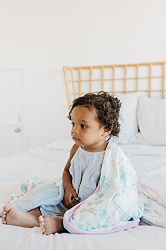 Large Premium Knit Baby 3 Layer Stretchy Quilt Blanket"Whimsy" by Copper Pearl