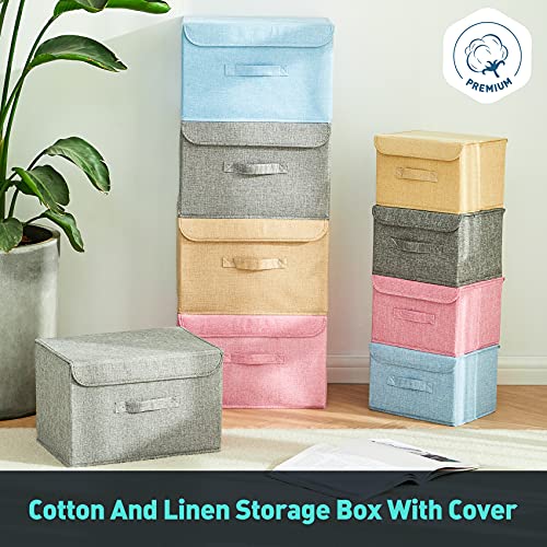 foldable storage box 2 storage boxes,storage bins,storage bins with lids,One big and one small. filing cabinets for home office. linen storage box, used to store toys, clothes, paper and books. (BLUE)