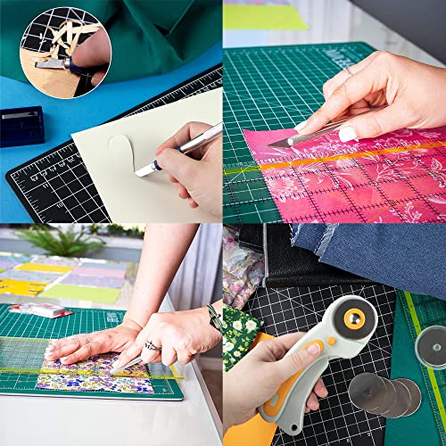 Breman Precision Self Healing Cutting Mat 18x24 Inch - Rotary Cutting Mats for Crafts - Great Craft Cutting Board for Crafting & Quilting - 2 Sided 5 Ply PVC Self Healing Mat - 18x24 Craft Cutting Mat