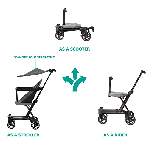 Dream On Me Lightweight And Compact Coast Rider Stroller With One Hand Easy Fold, Adjustable Handles And Soft Ride Wheels, Grey