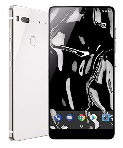 Essential Phone in Pure White – 128 GB Unlocked Titanium and Ceramic phone with Edge-to-Edge Display