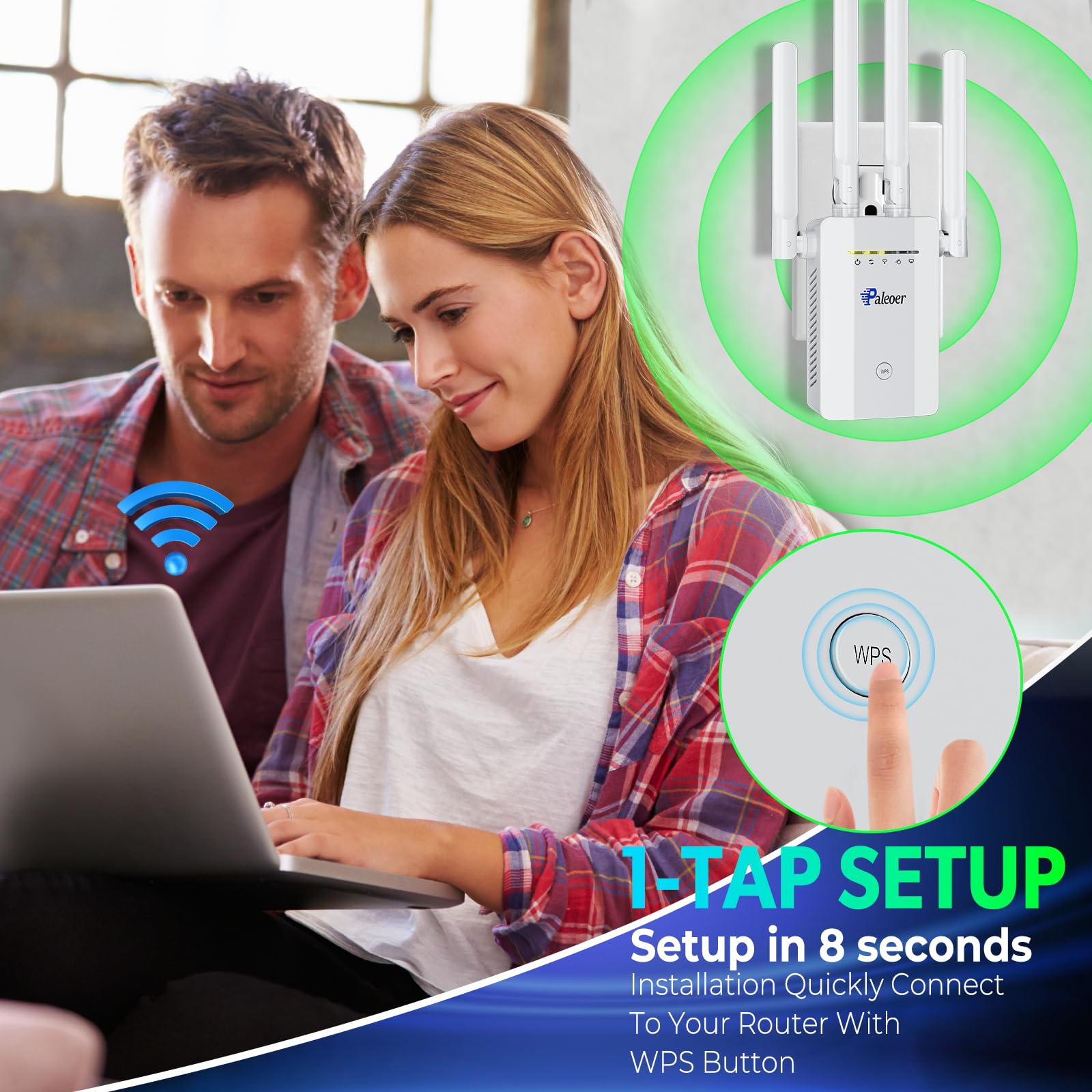 2024 Newest WiFi Extender Signal Booster The Longest Range up to 9995sq.ft, Internet Superboost