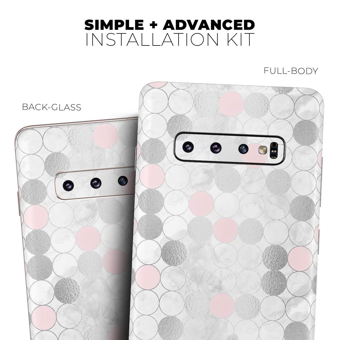 DesignSkinz Karamfila Silver & Pink Marble V14 Protective Vinyl Decal Wrap Skin Cover Compatible with The Samsung Galaxy S20 (Screen Trim & Back Glass Skin)