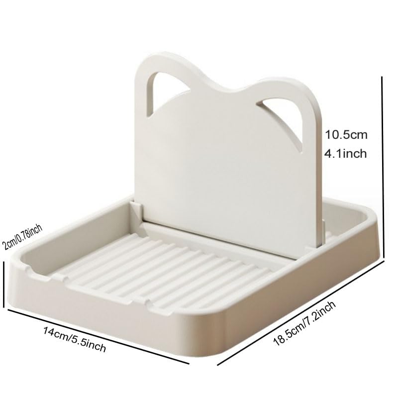 AGGICE 2 Pack Spoon Rest with Pot Lid Holder for Stove Top, Multifunction Kitchen Spatula Rack, Versatile Pot Lid Ladle Holder for Countertop, Kitchen Gadgets for Cooking (Beige)