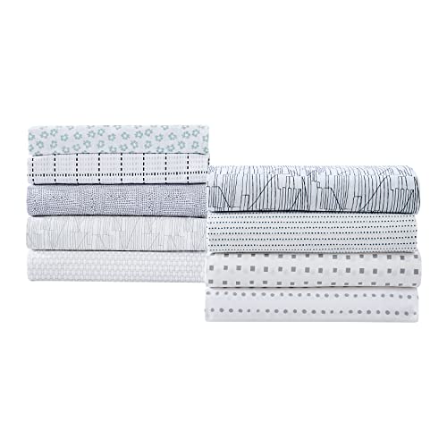 City Scene - Queen Sheets, Cotton Percale Bedding, Crisp & Cooling Home Decor (Tally, Queen)