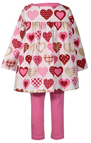 Bonnie Jean Baby Girls Valentine's Day Heart Legging Outfit (2T)