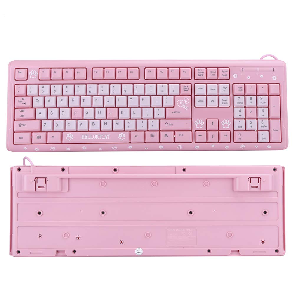 fosa1 Wired Ergonomic Keyboard, USB-A, 104 Keys, Silent Mechanical, Waterproof, Home, Business, Gaming
