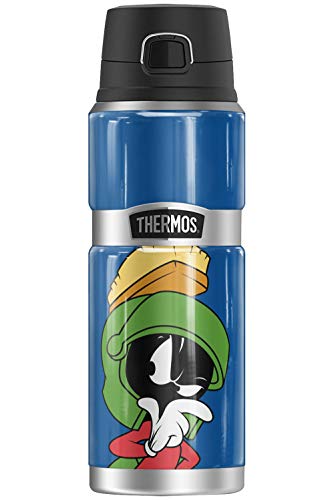 Looney Tunes Marvin The Martian, THERMOS STAINLESS KING Stainless Steel Drink Bottle, Vacuum insulated & Double Wall, 24oz