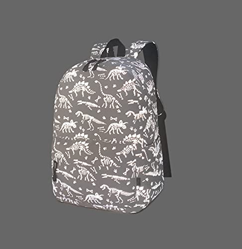 Acmebon Cool Fluorescent School Backpack for Girl and Boy Roomy Reflective Daypack White