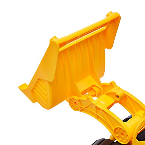 Amazon Basics Toy Construction Vehicle Set, Dump Truck and Bulldozer, Indoor/Outdoor, 10-Inch, Pack of 2, Yellow, 10.25" x 12" x 5.75"