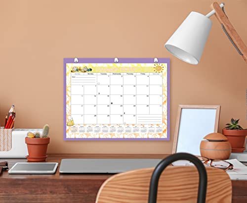 2023-2024 Academic Year 12 Months Student Calendar/Planner in Protective Sleeve for 3-Ring Binder, Desk or Wall -v003