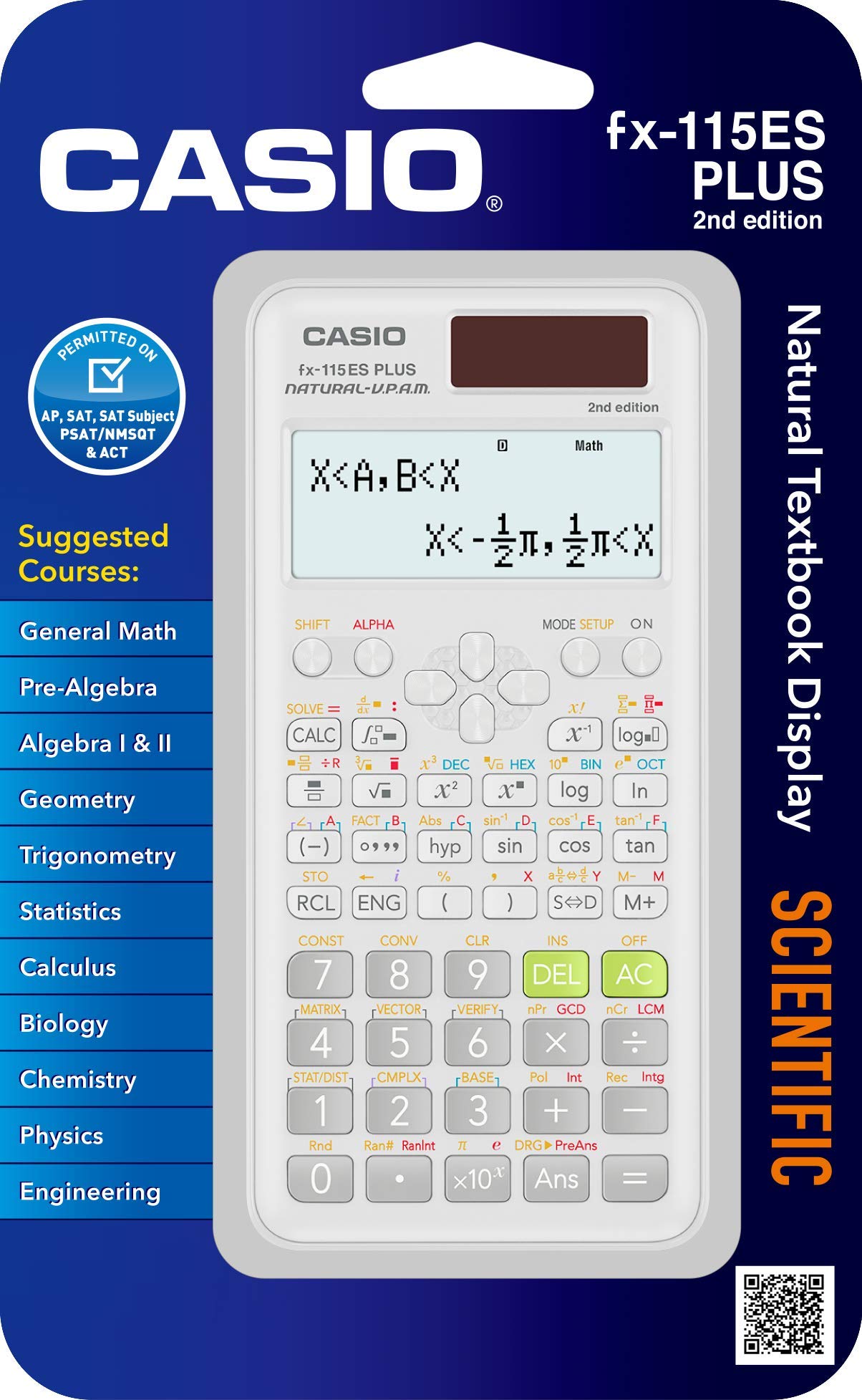 2 X Casio fx-115ES PLUS Engineering/Scientific Calculator