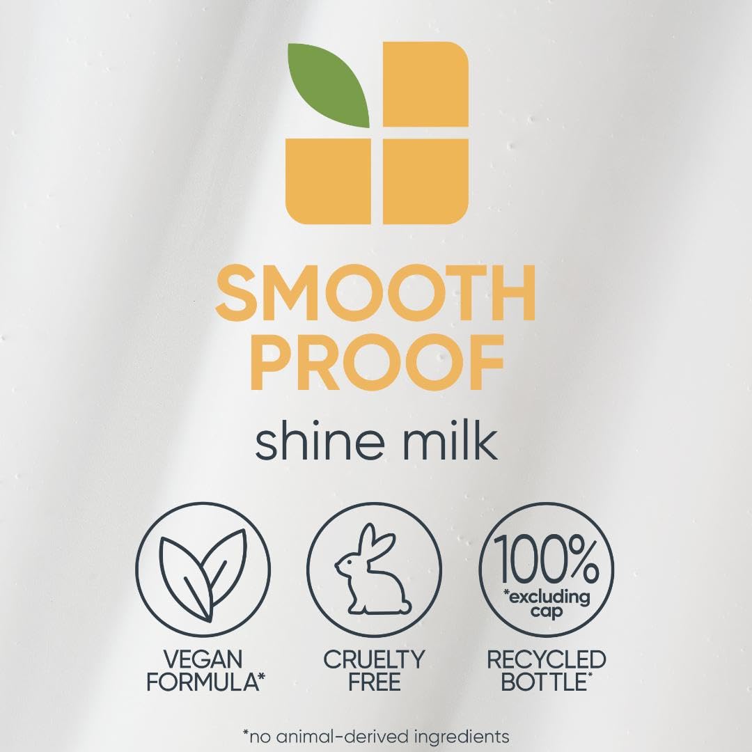 BIOLAGE Styling Smooth Shine Milk - Lightweight Mist That Smooths Hair & Controls Frizz For All Hair Types, Paraben-Free & Vegan, 8.45 Fl Oz