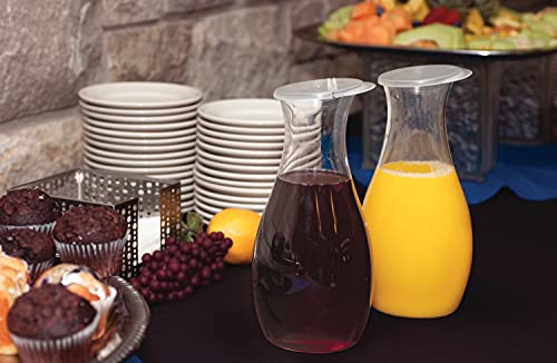 Carlisle FoodService Products 7090207 Cascata Carafe Juice Jar Beverage Decanter Only, Plastic, 1 L, Clear