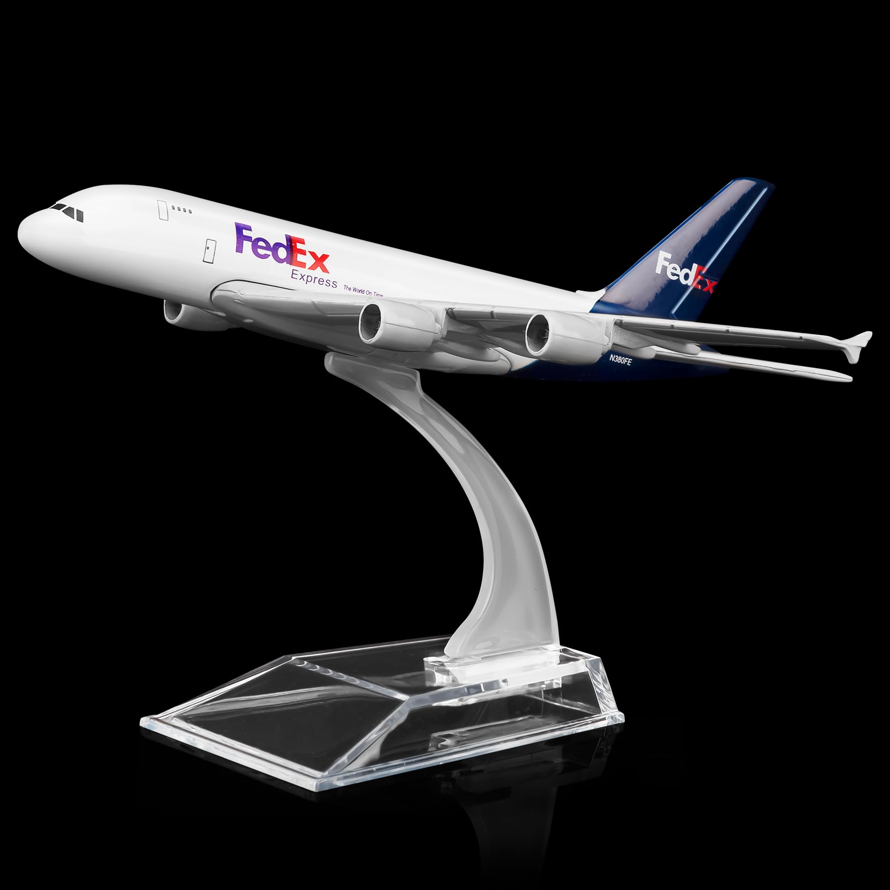 24-Hours Airplane Model Federal A380 Plane Model Alloy Metal Aircraft Model Birthday Gift Plane Models Chiristmas Gift 1:400