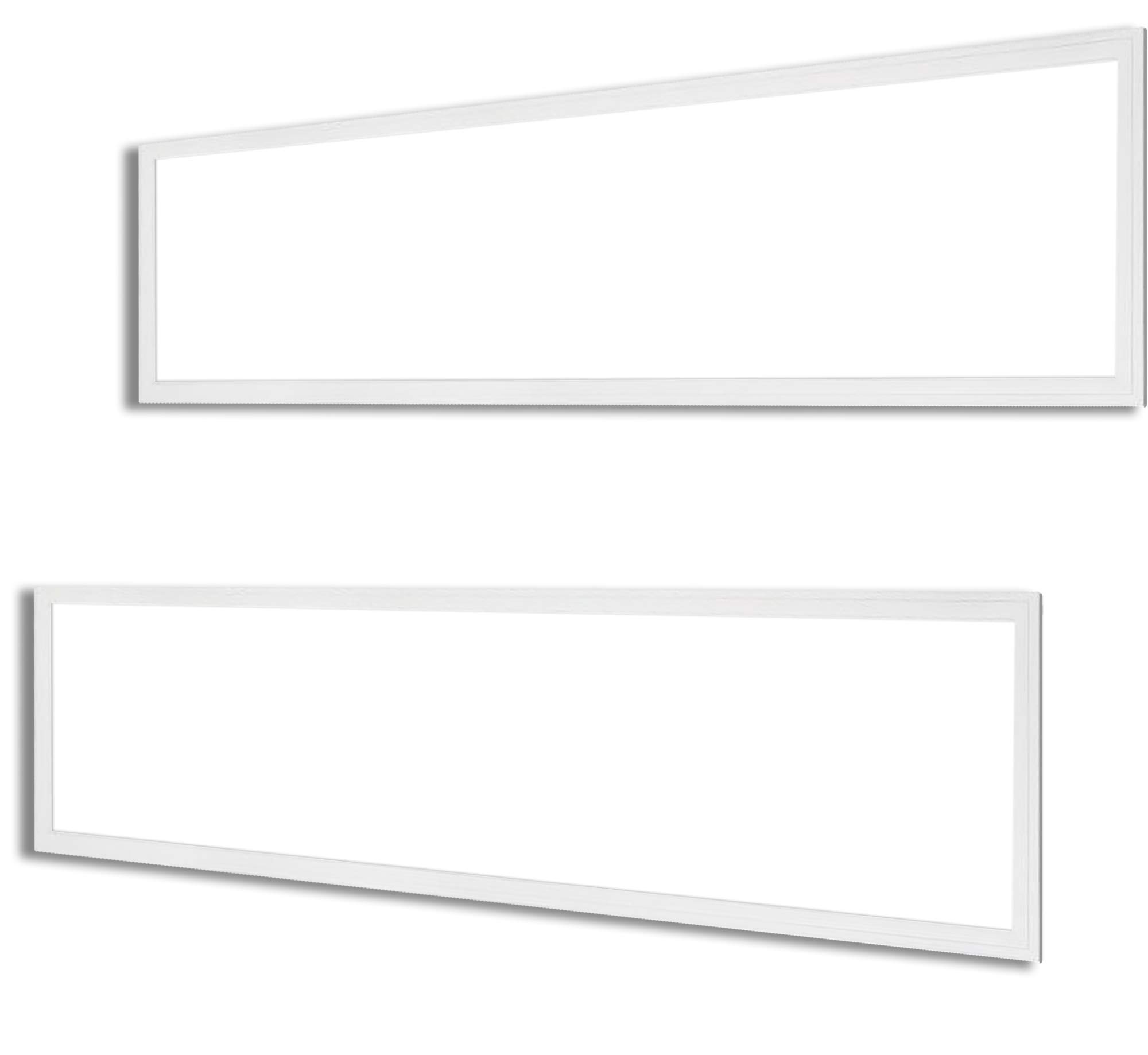 2 Pack Dimmable 1x4 Ft 37W Slim LED Panel Light, White Frame, CCT 5000K (Daylight) 3960 Lumen, 100-277V, DLC Listed, Flicker Free 0-10V Dimming